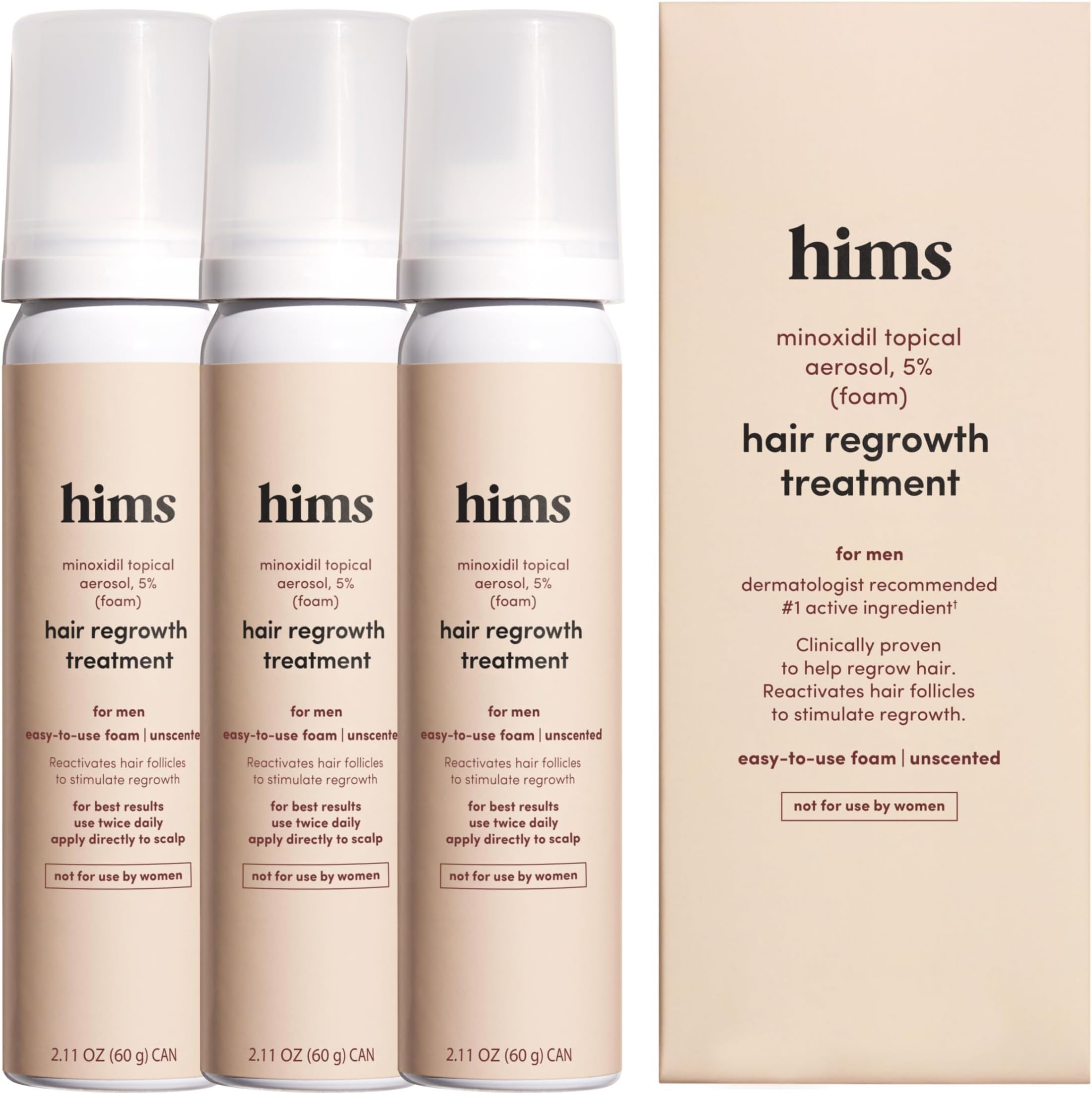 Amazon.com: hims Extra Strength Hair Regrowth Treatment for Men with 5% ...