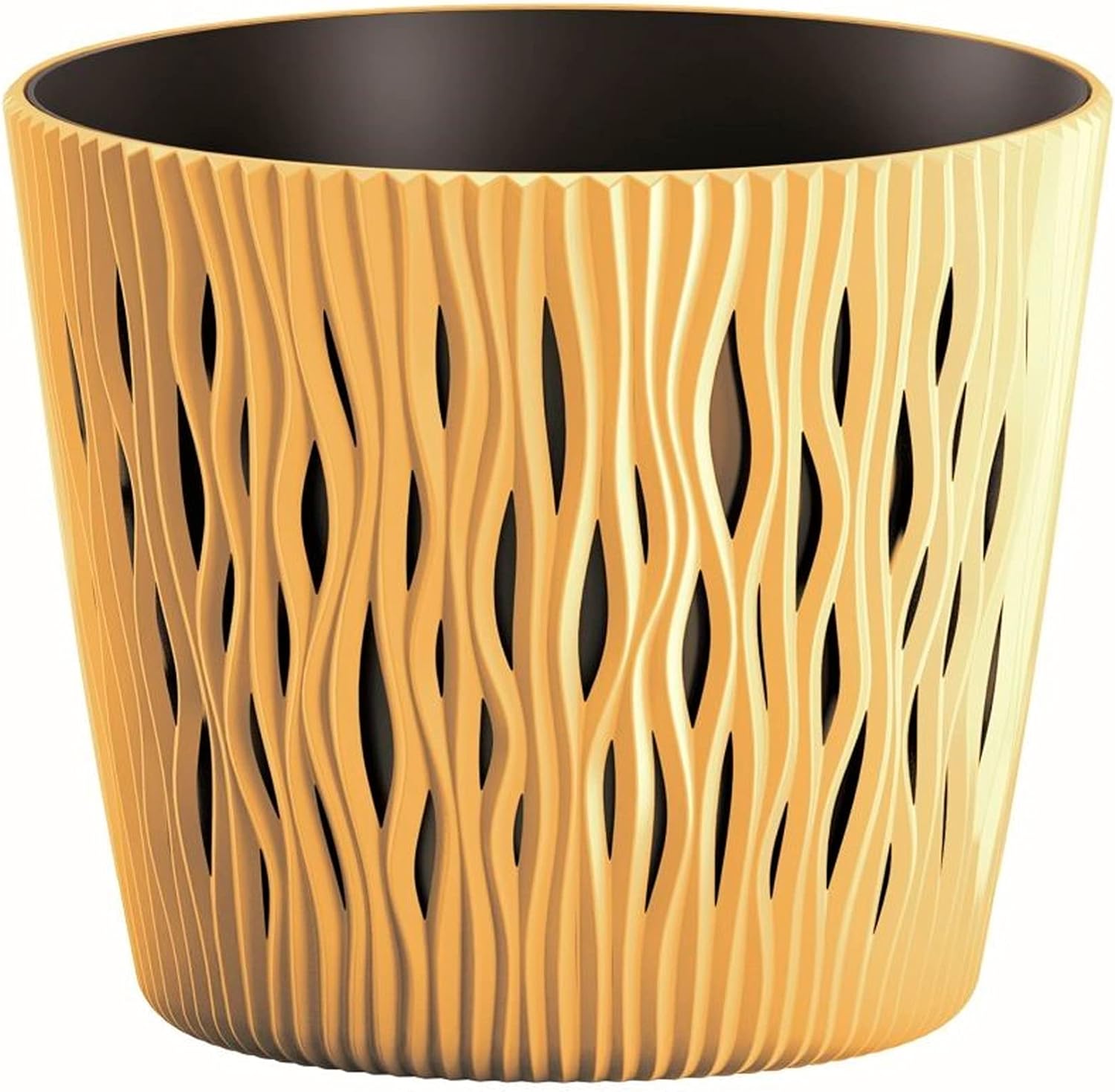 Prosperplast Sandy Round Flower Pot Planter 2-in-1 incl. Round Plastic ...