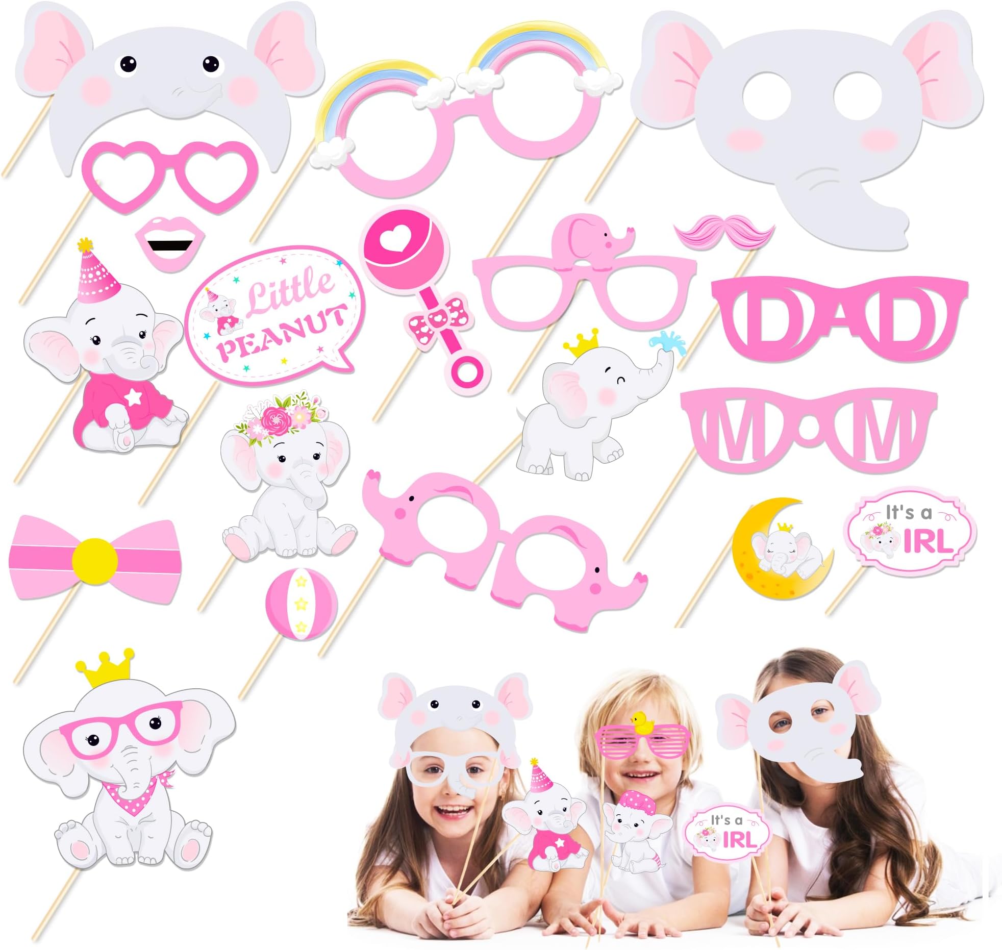 Amazon.com: Bee Baby Shower Photo Booth Props - Party Supplies Funny ...