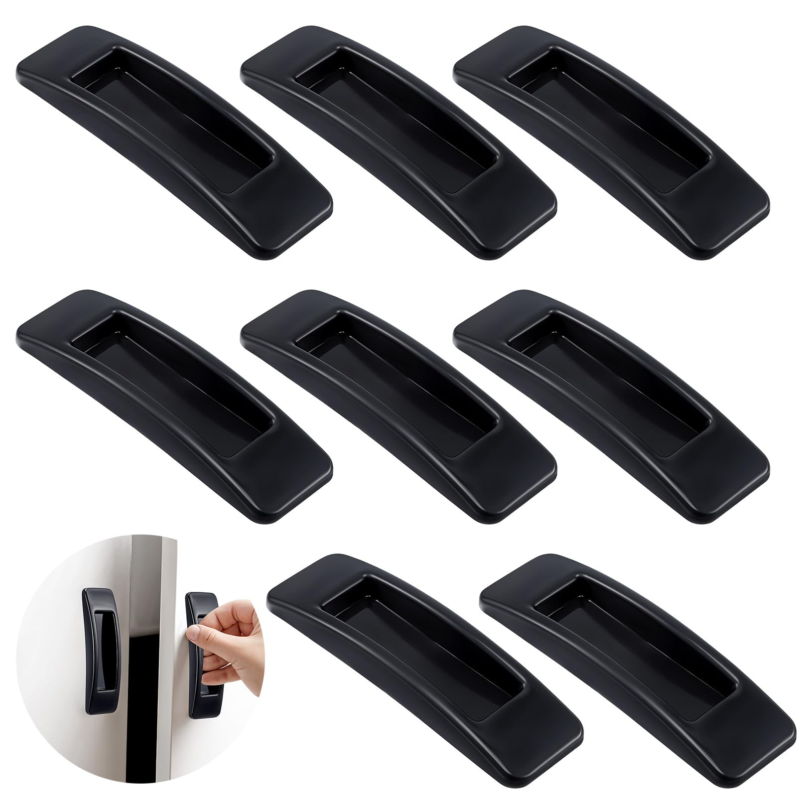 Ptwola 8 Pcs Stick on Handle Self Adhesive Handles Self-Stick Instant ...