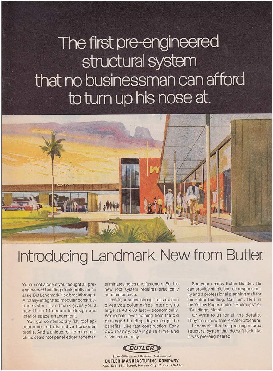 Amazon.com: RelicPaper 1969 Butler Mfg: First Pre Engineered Structural ...