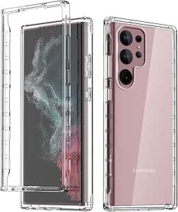 Amazon.com: AICase Samsung Galaxy S24 Ultra Case Clear Full Body Rugged with [Tempered Glass ...