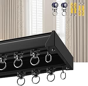 Amazon.co.jp: Room Divider Curtain Lock, Flexible Room Divider Rail ...