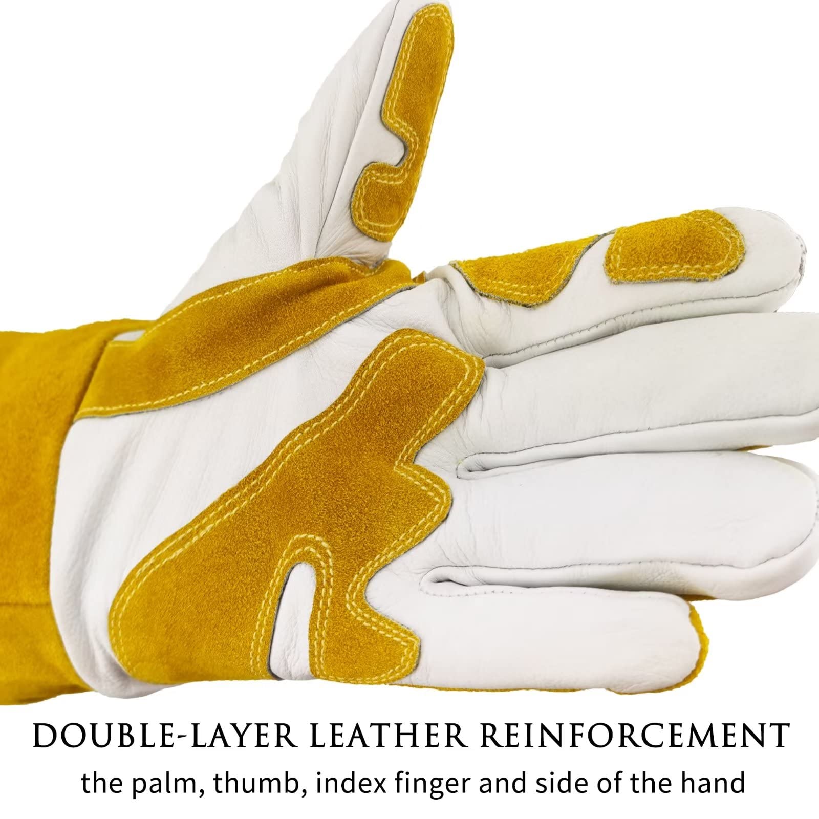 Snapklik.com : Professional MIG/TIG Welding Gloves Medium, Reinforced ...