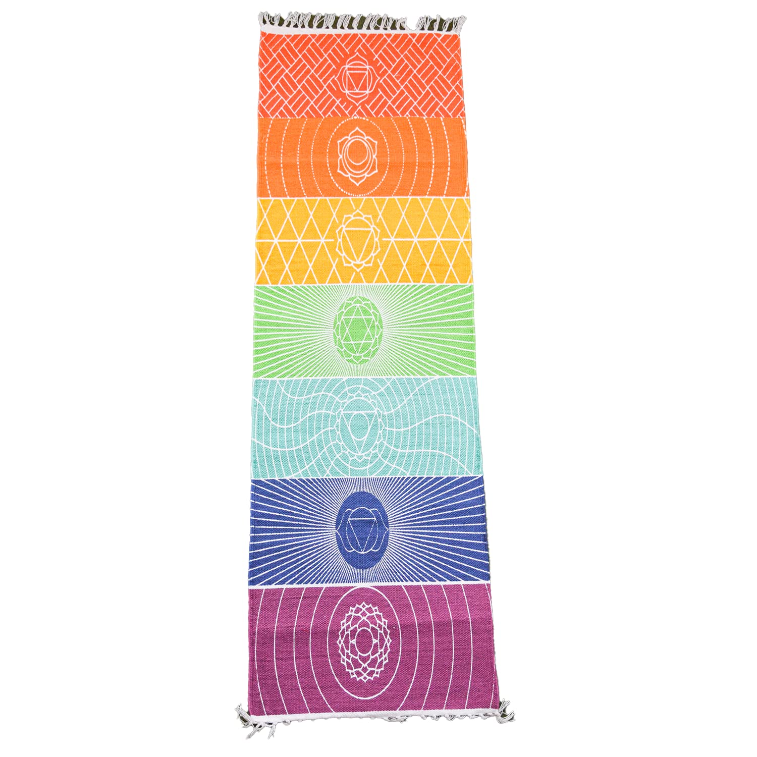 YONIQ 7 Chakra Yoga Mat for Women and Men, Polyester Material Exercise ...