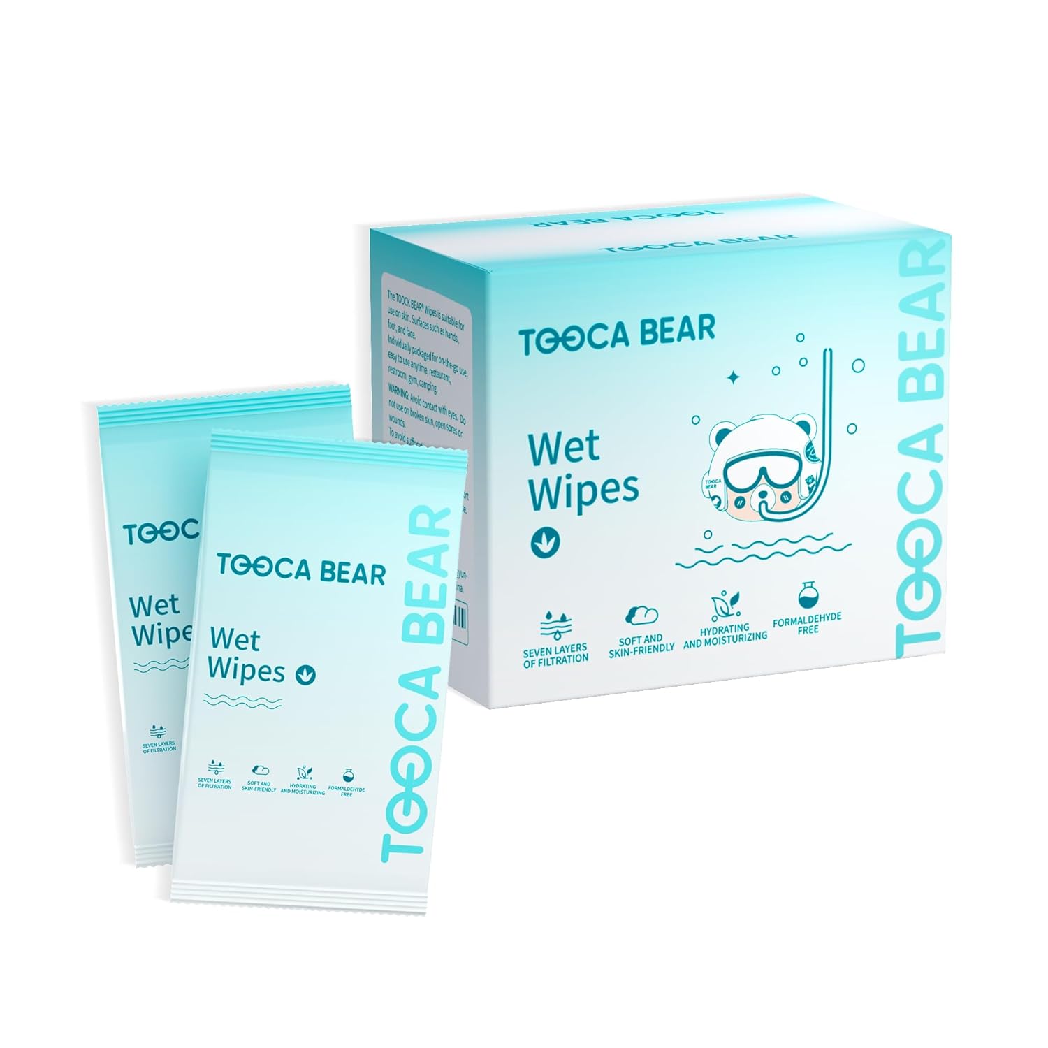 Amazon.com: TOOCA BEAR On-The-Go Wet Wipes for Adults Individually ...