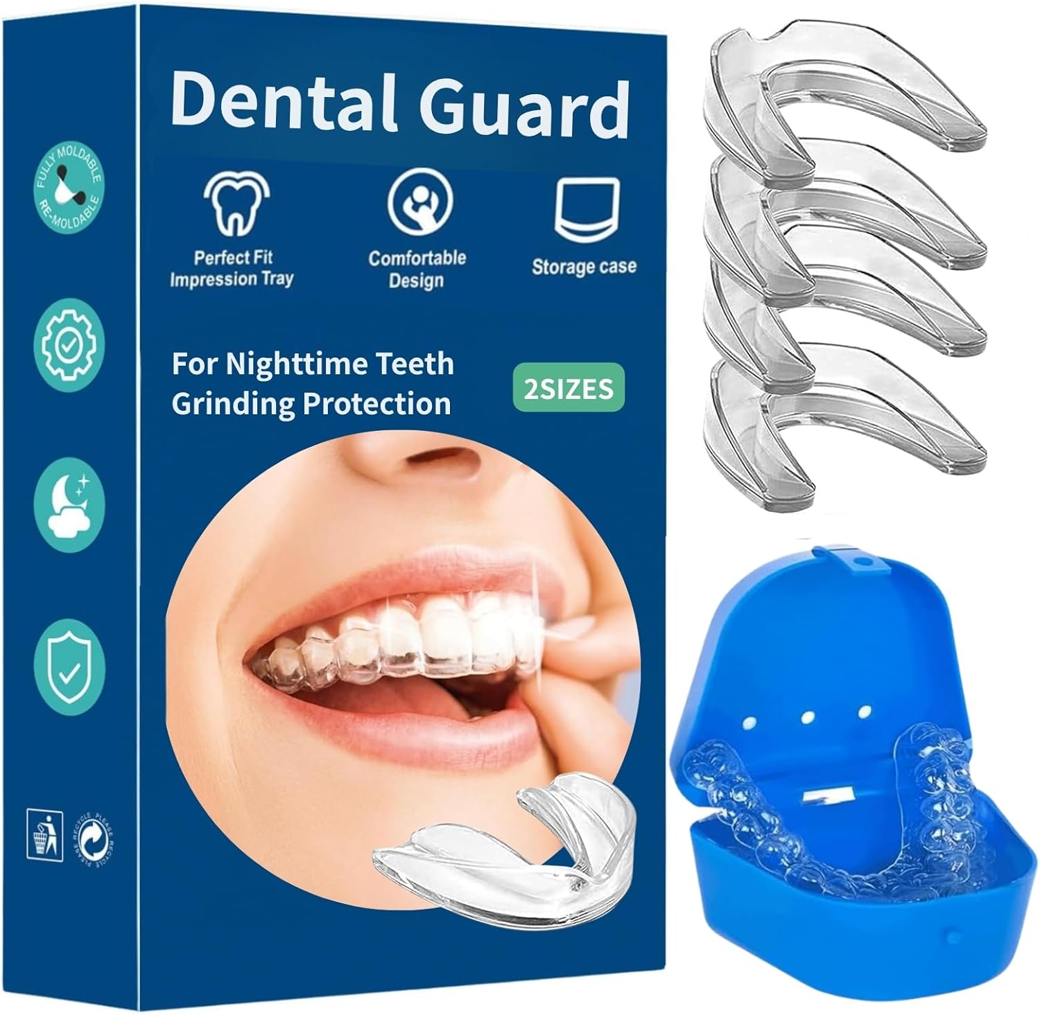 Amazon.com: Mouth Guard for Clenching Teeth at Night, 4 Pcs Night ...