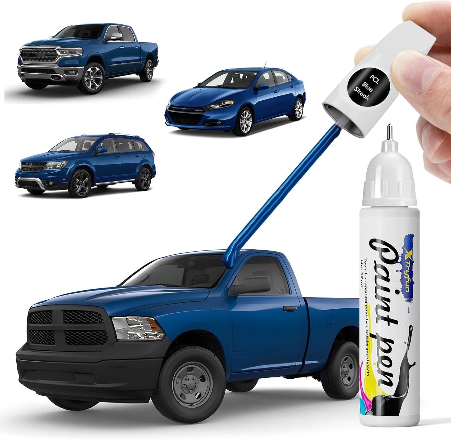 Amazon.com: XTryfun PCL Blue Streak Touch Up Paint Compatible with ...