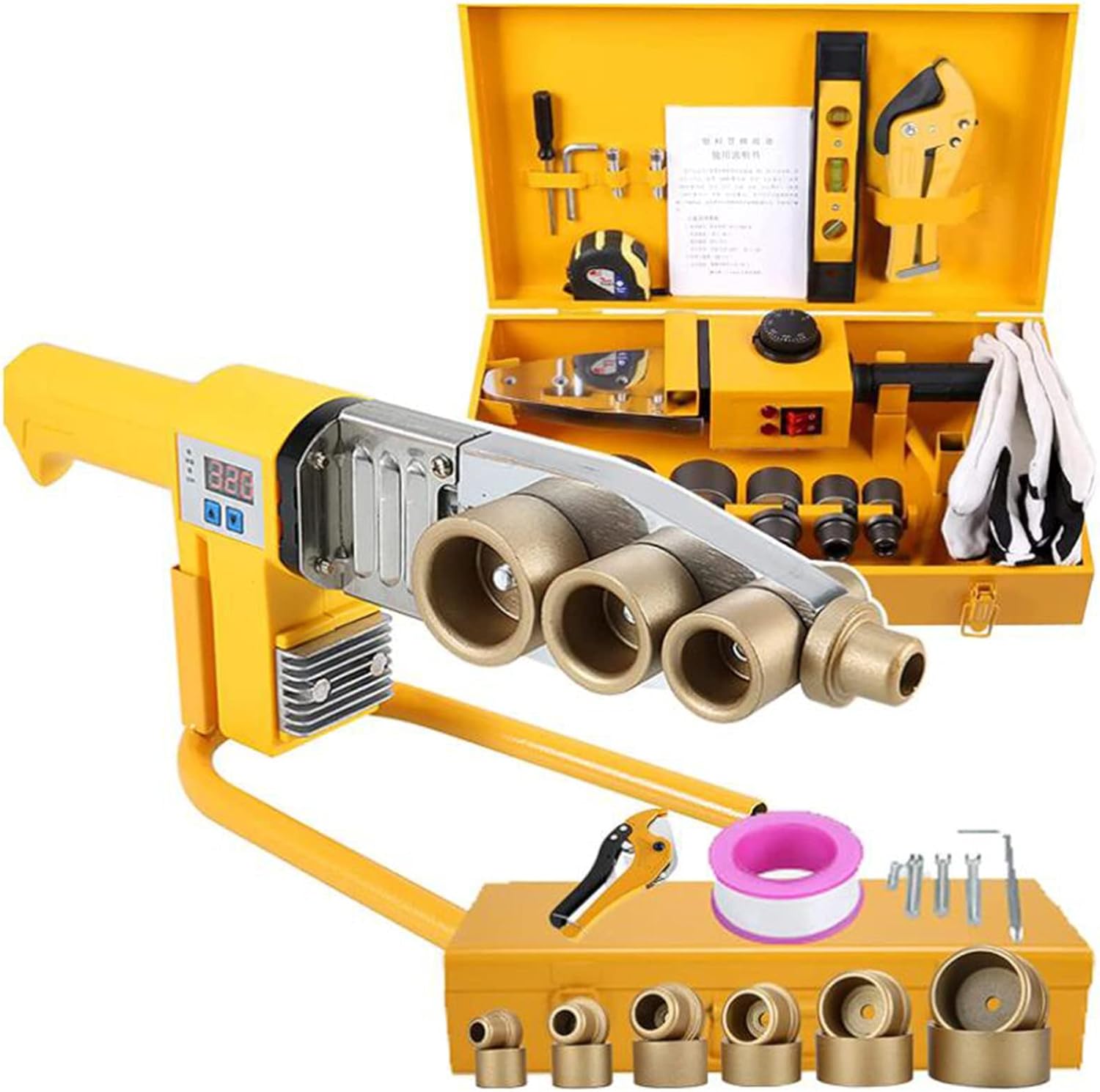 Water Pipe Hot Melt Machine 0-320 ?Temperature Adjustable,Handheld Fusion Welder Digital Display ...