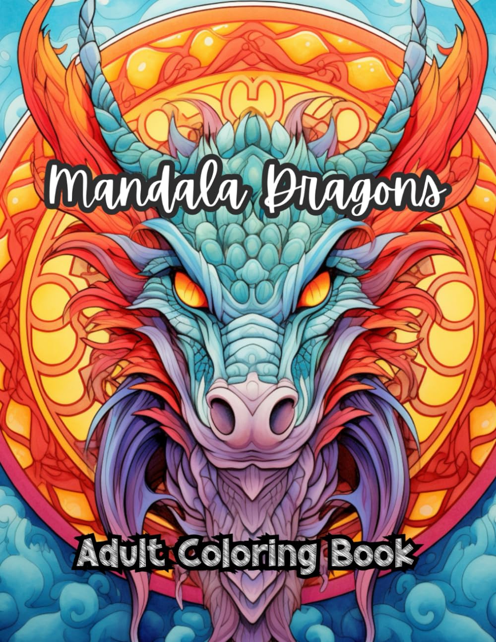 Amazon.com: Mandala Dragons Coloring Pages For Adults Coloring Book For ...