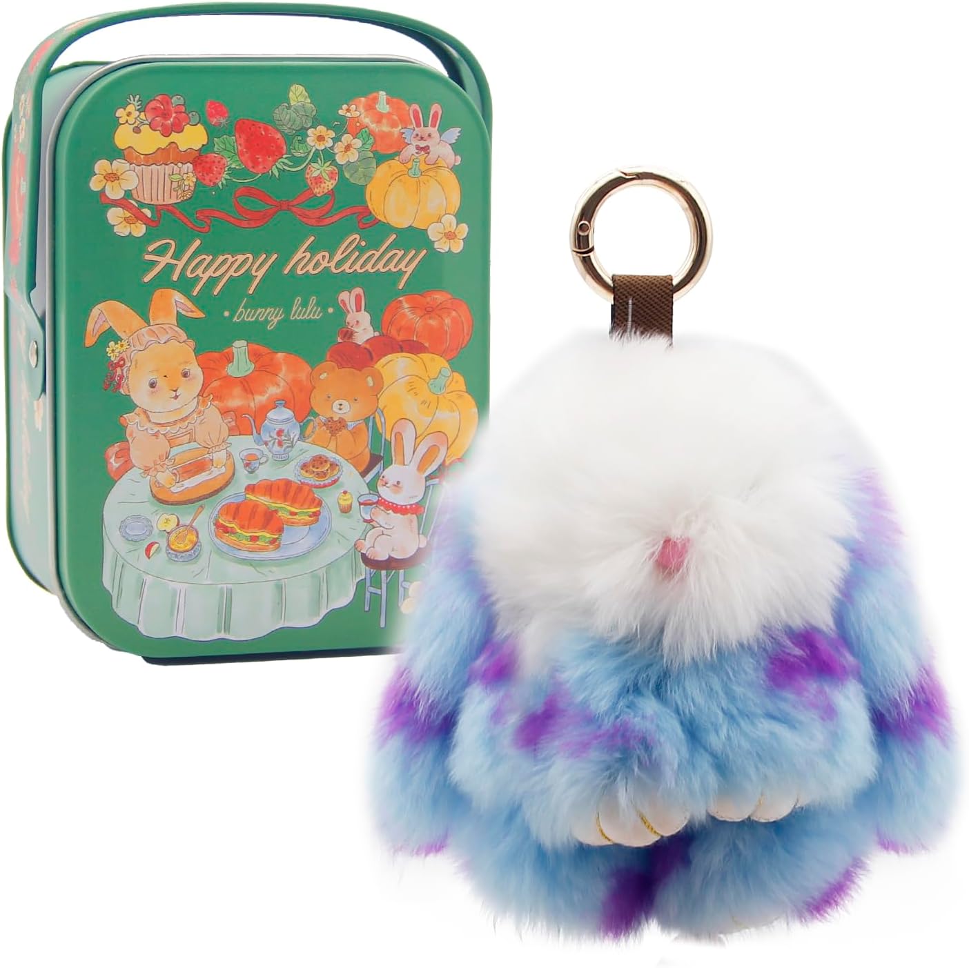 Amazon.com: KJMYYXGS Bunnylulu Keychain, Cute Bunny Lulu Keychain Plush ...