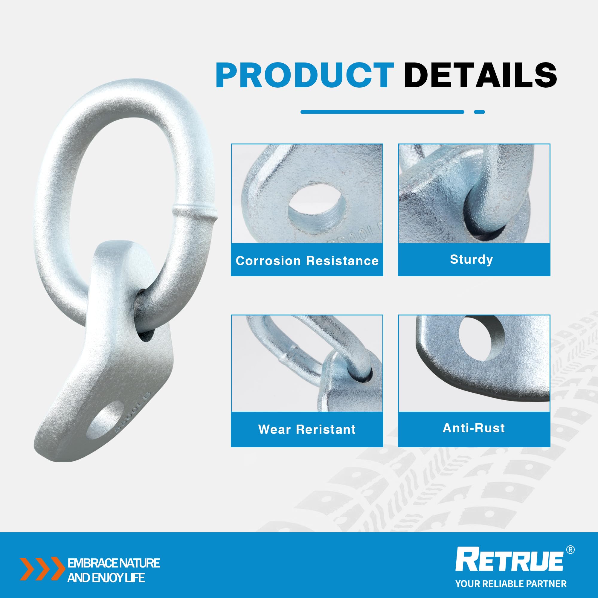 Snapklik.com : RETRUE 7100 Lifting Bracket Set Rust Proof 5,500 Lb ...