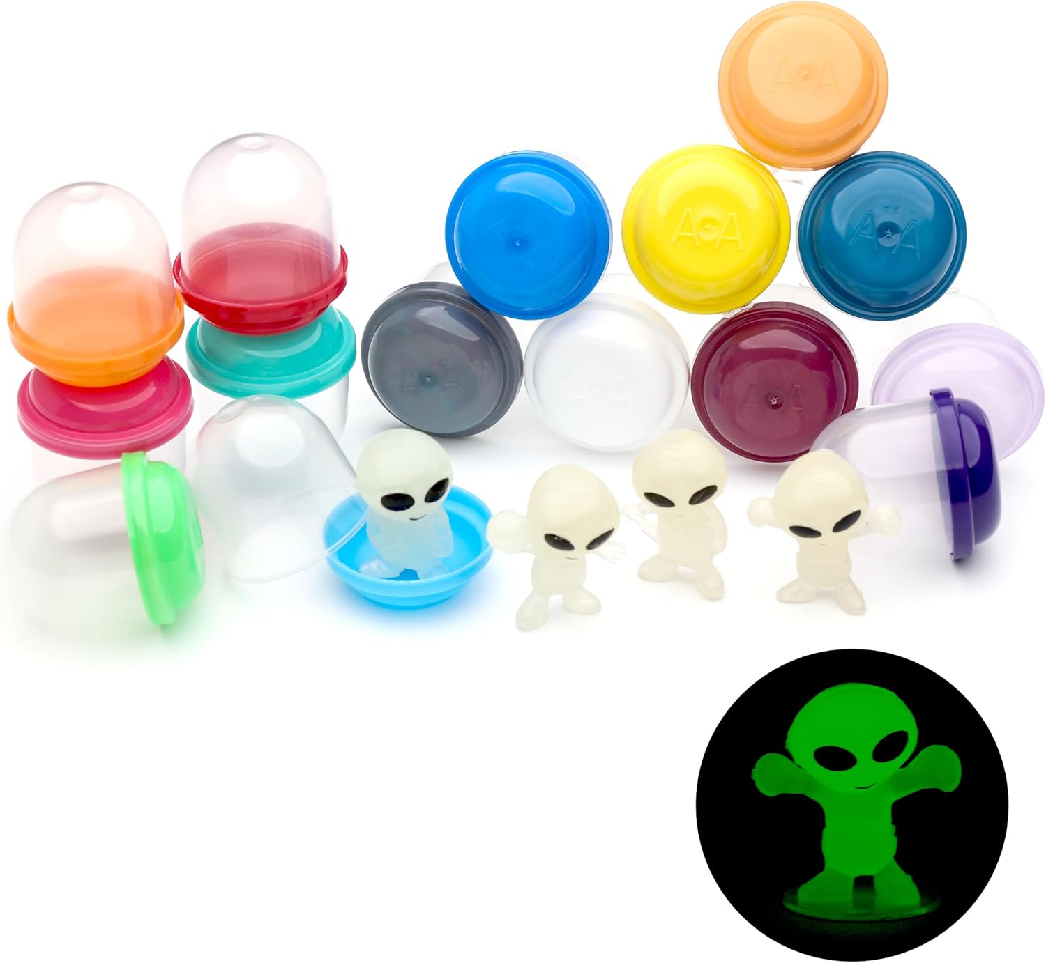 Amazon.com: Alien Toys in Capsules - 100 Pcs of 1.1 Inch Plastic ...