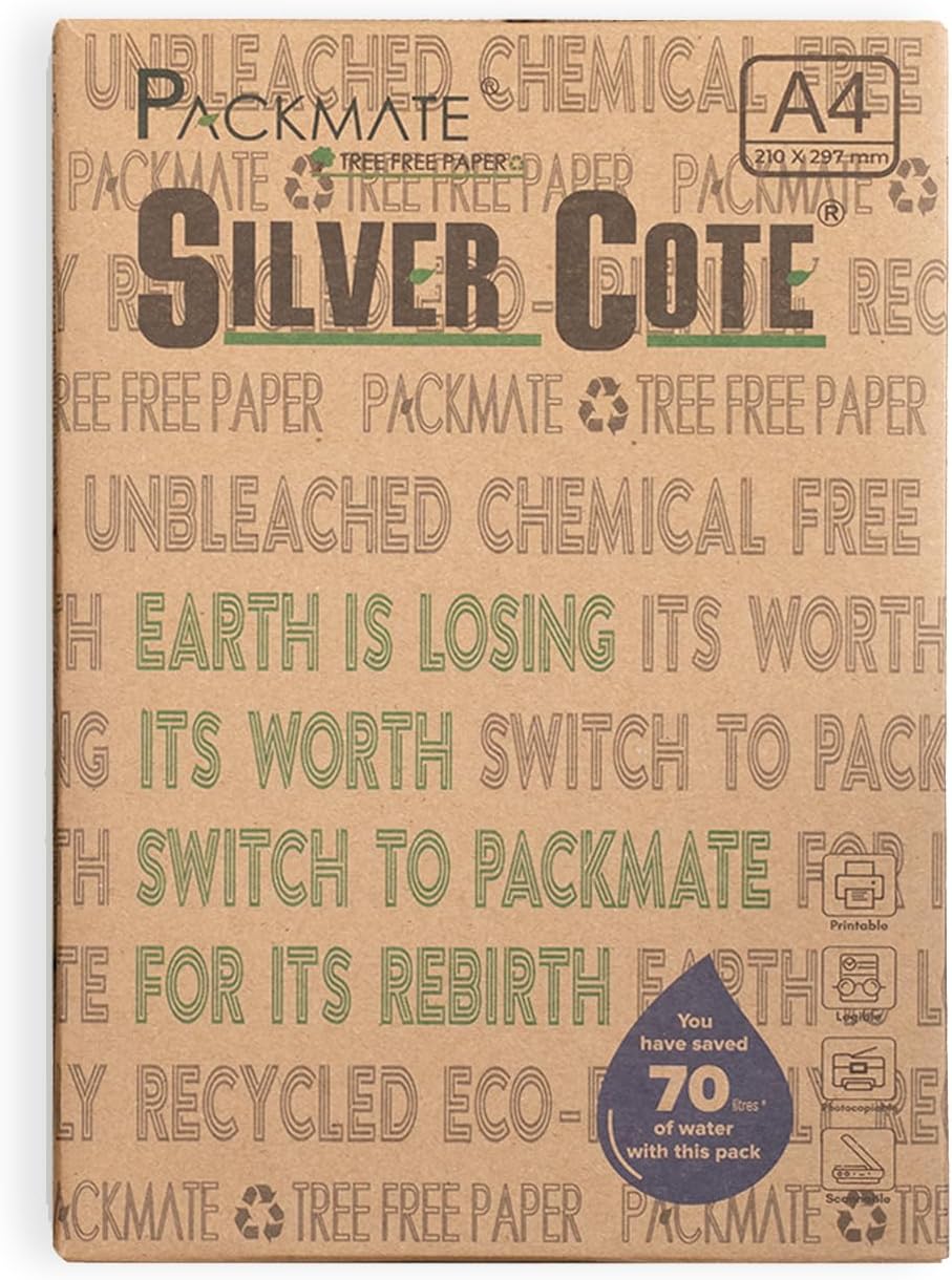 Packmate Silvercote A4 Copier | 500 Sheets | 75-80 GSM | Natural White ...
