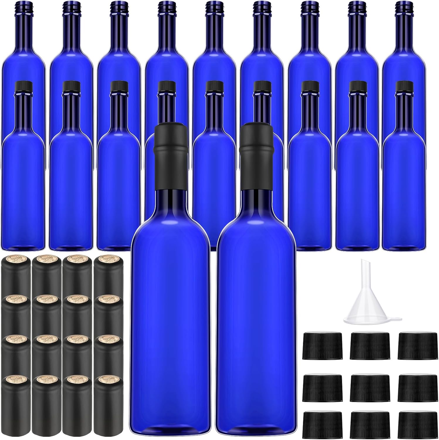 Amazon.com: Yaomiao 20 Pcs 25 oz/ 750 ml Empty Long Neck Plastic Wine ...