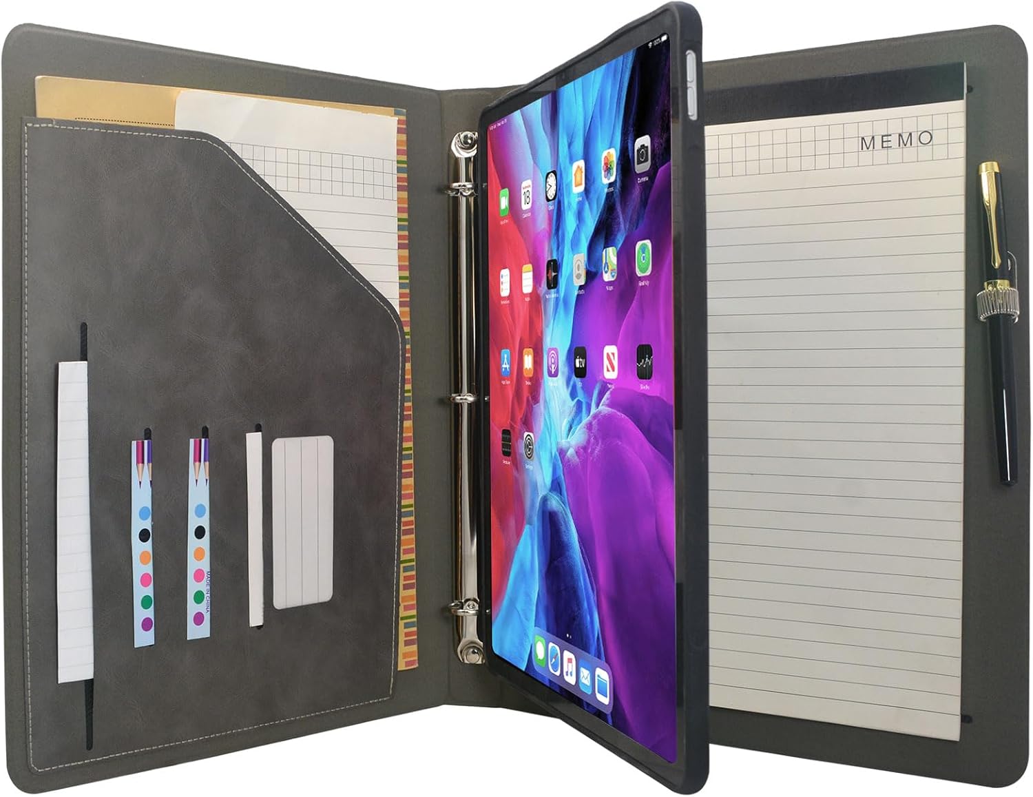 Amazon.com: Tablet Organizer Portfolio Case with 3-Ring Binder, Binder ...