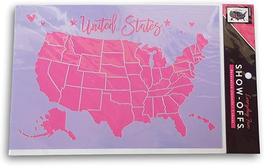 Amazon.com : USA Map Stencil - United States Outline Map Reusable ...