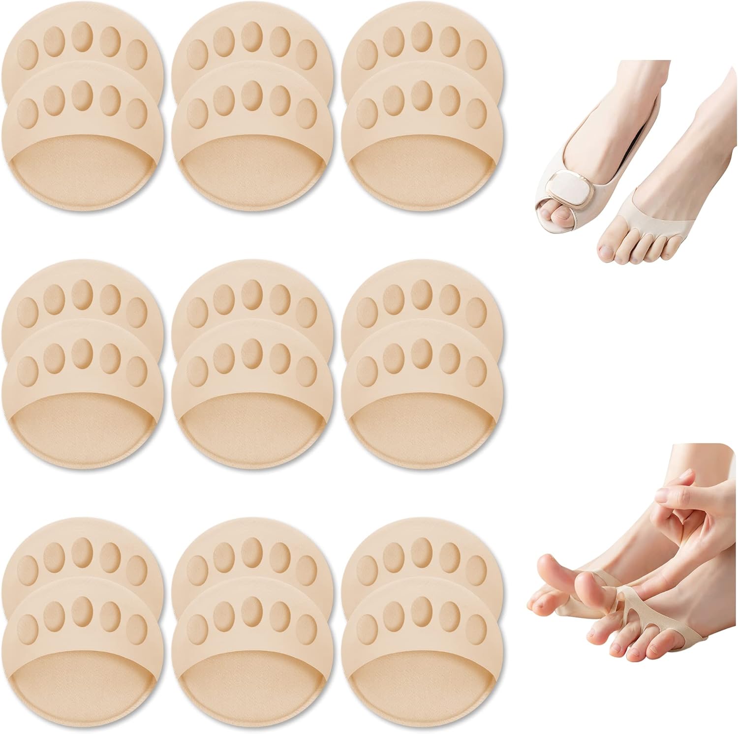 Amazon.com: JEVRKAPZ 9 Pairs Metatarsal Pads Ball of Foot Cushions ...