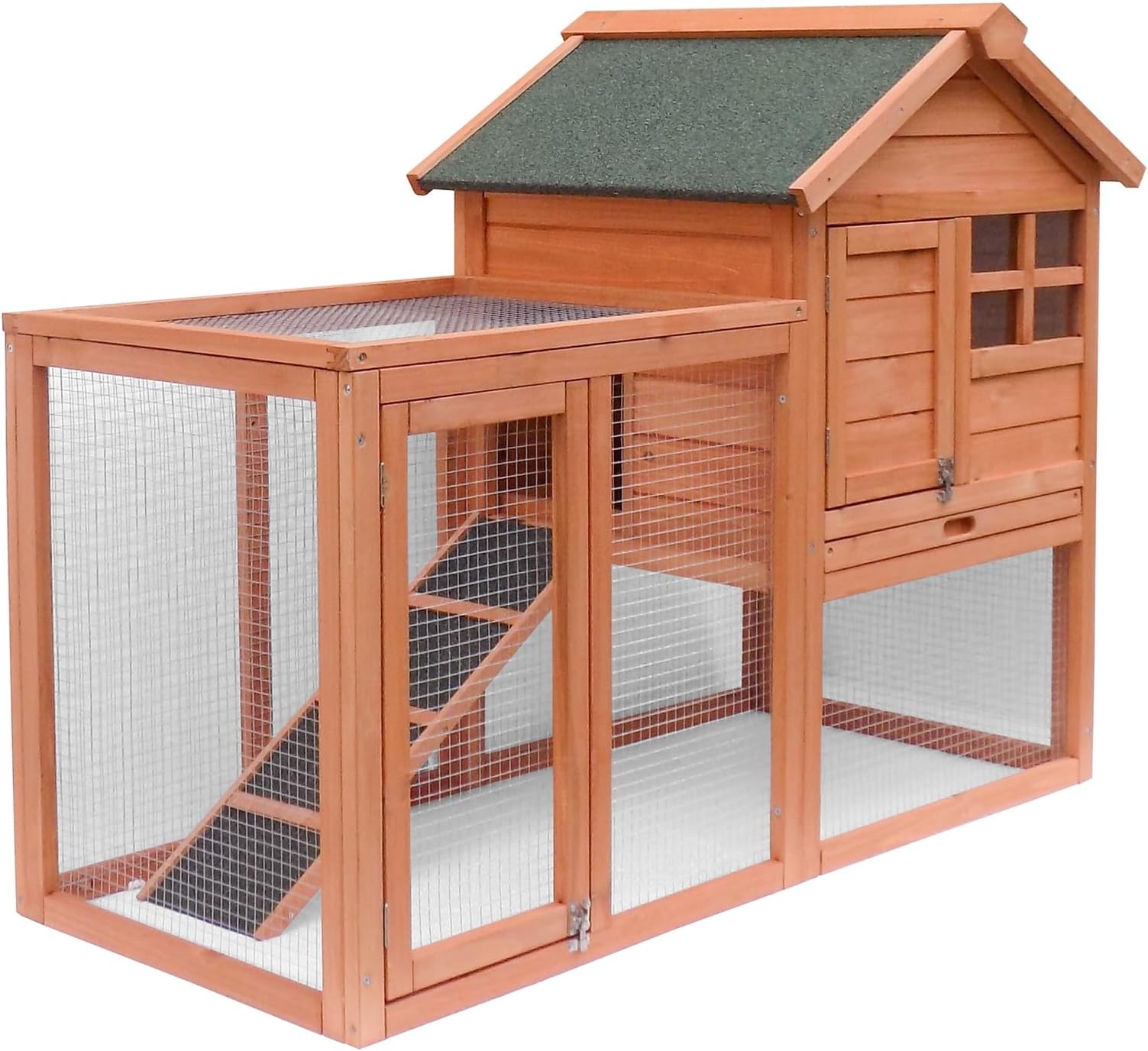 Amazon.com: EMKK Rabbit Hutch Indoor Bunny Cage Outdoor Wooden Rabbit ...