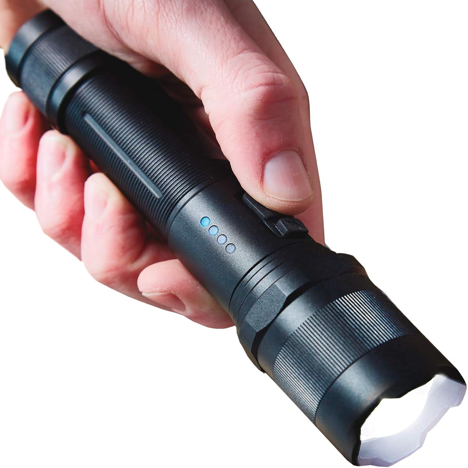 USB Rechargeable Aluminium LED Torch Super Bright Flashlight 250m Range ...