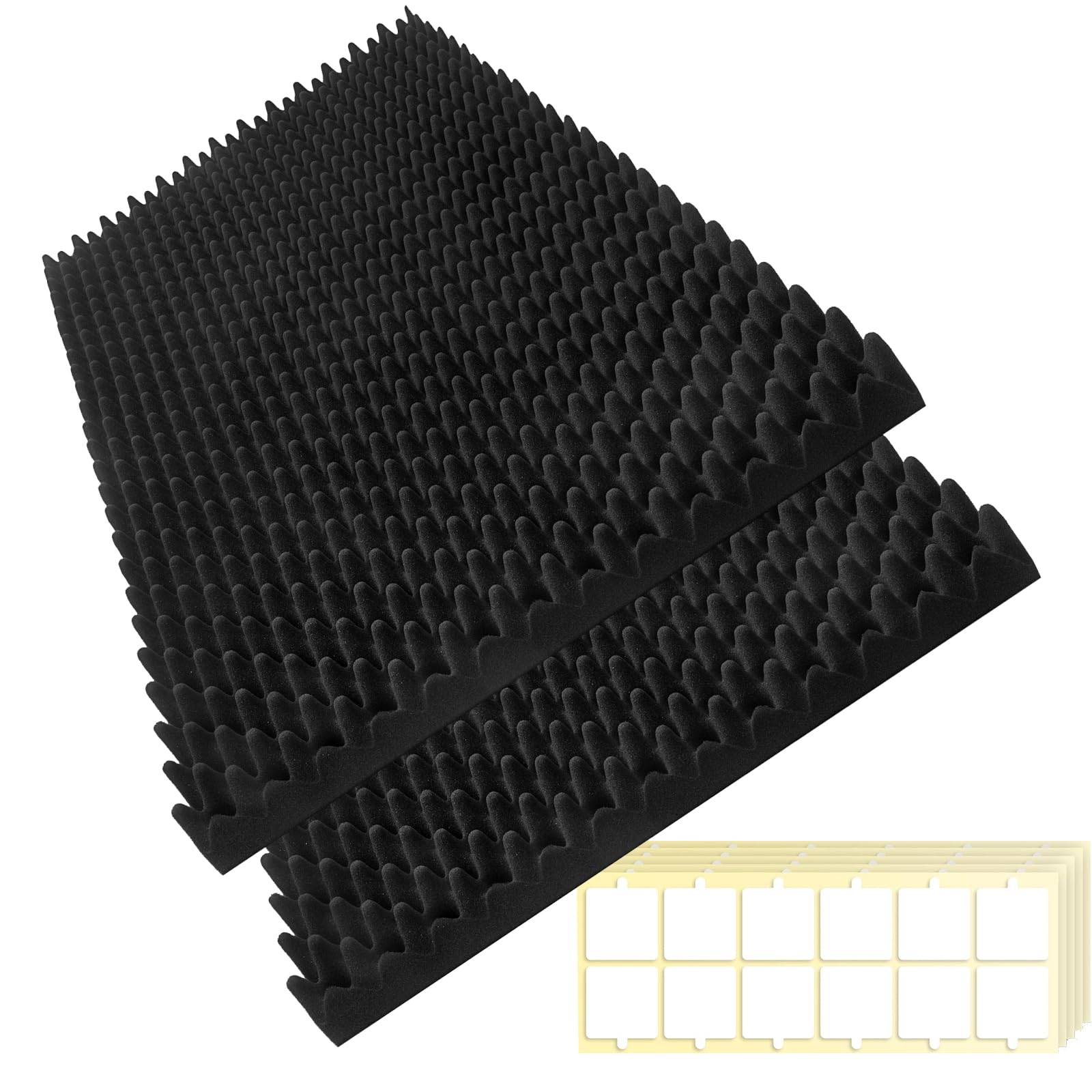 Amazon.com: 2 Pack Acoustic Foam Panels,48X24X2 Inchs Egg Crate Foam ...