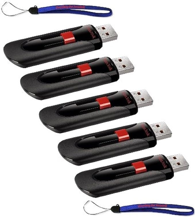 Amazon.com: SanDisk Cruzer Glide 32GB (5 Pack) USB 2.0 Flash Drive ...