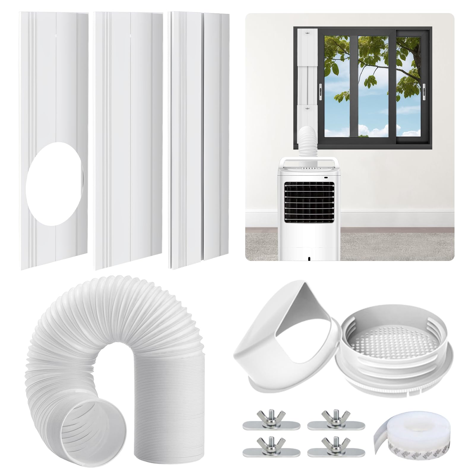 Snapklik.com : Hyphen-X Portable Air Conditioner Window Vent Kit