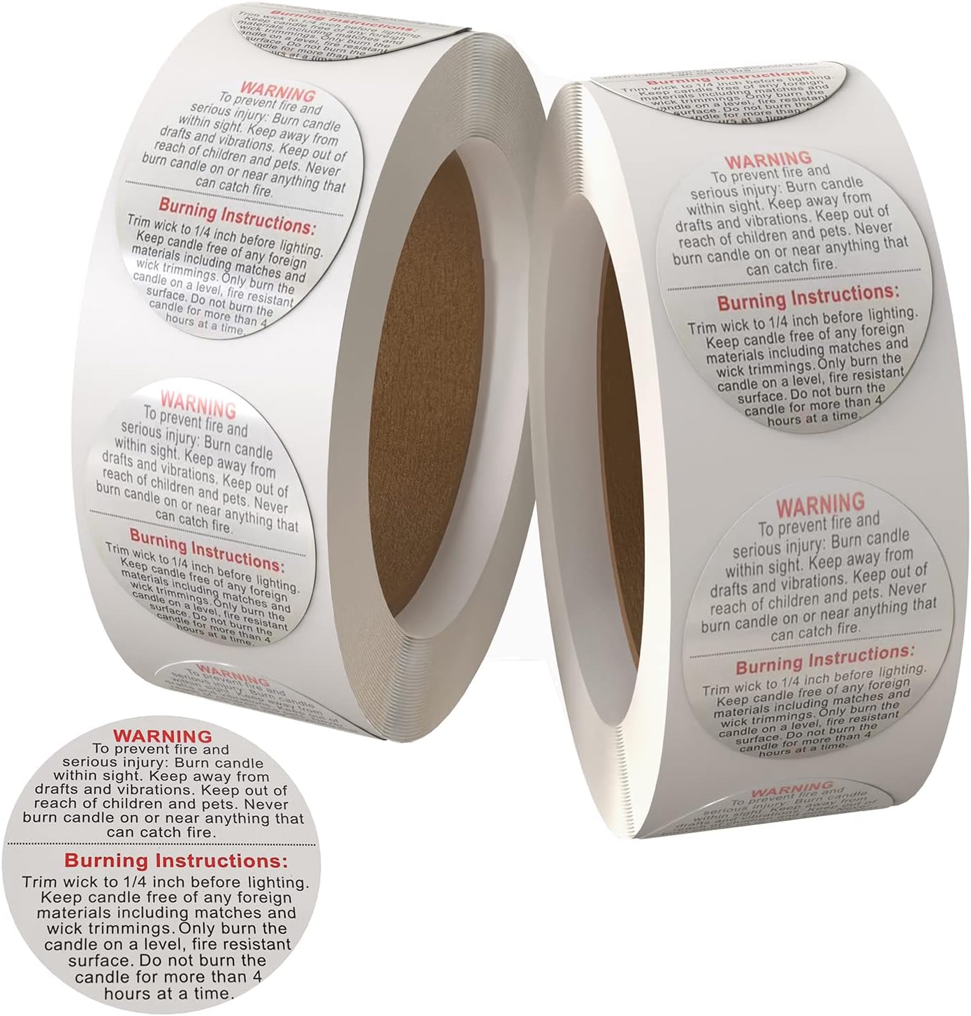 Amazon.com: 1500 Pcs Candle Warning Labels,1.5inch Candle Jar Container ...