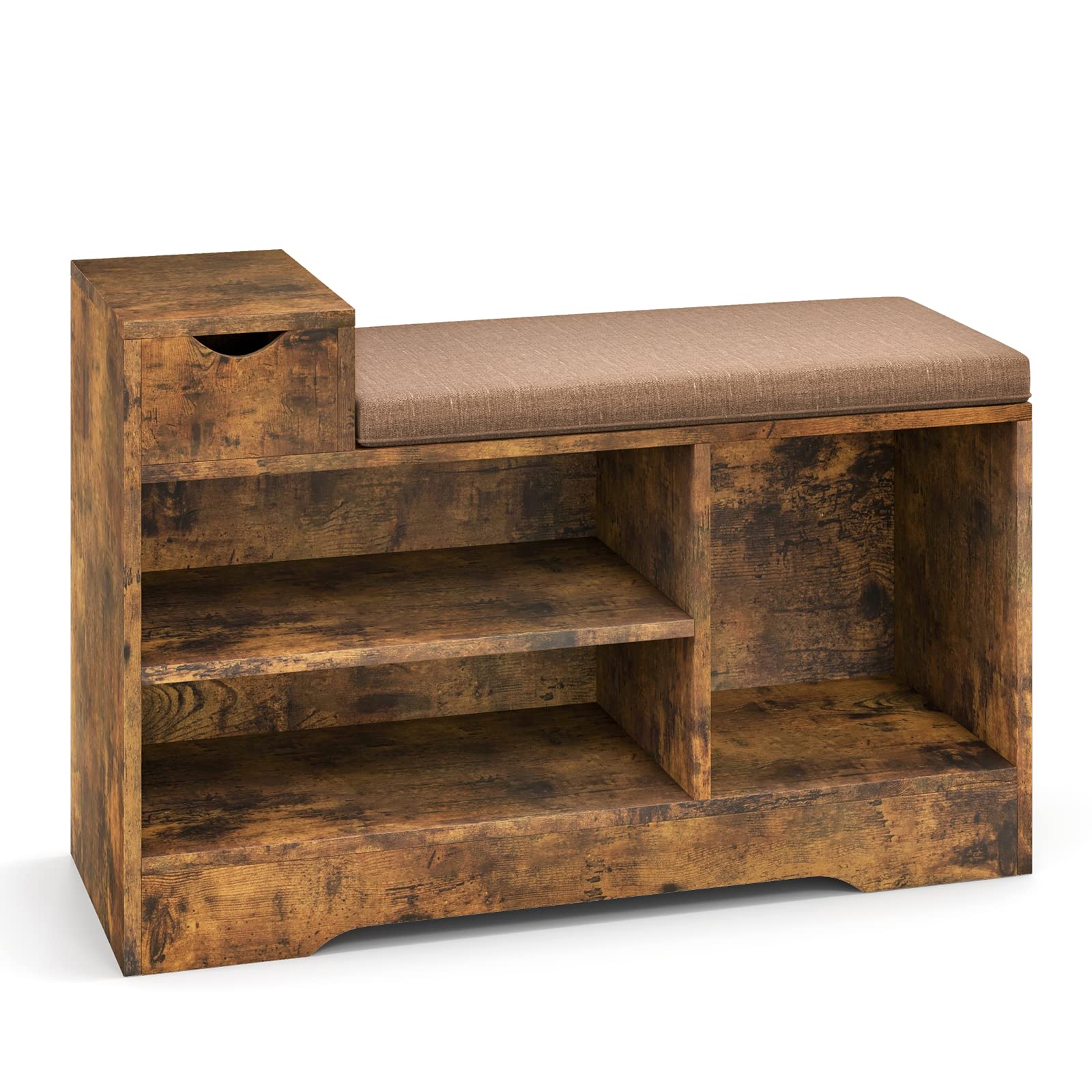 Amazon.com: Giantex Industrial Shoe Storage Bench - Entryway Shoe Bench ...