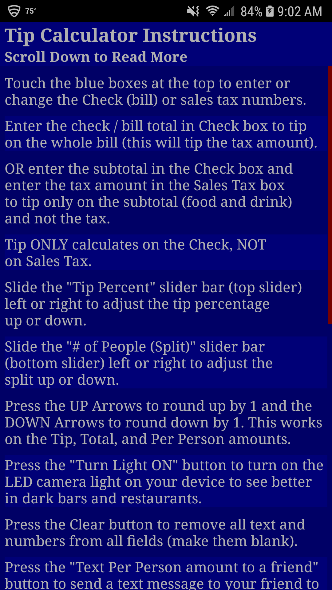 EASY FAST RESTAURANT TIP CALCULATOR PRO - App on Amazon Appstore