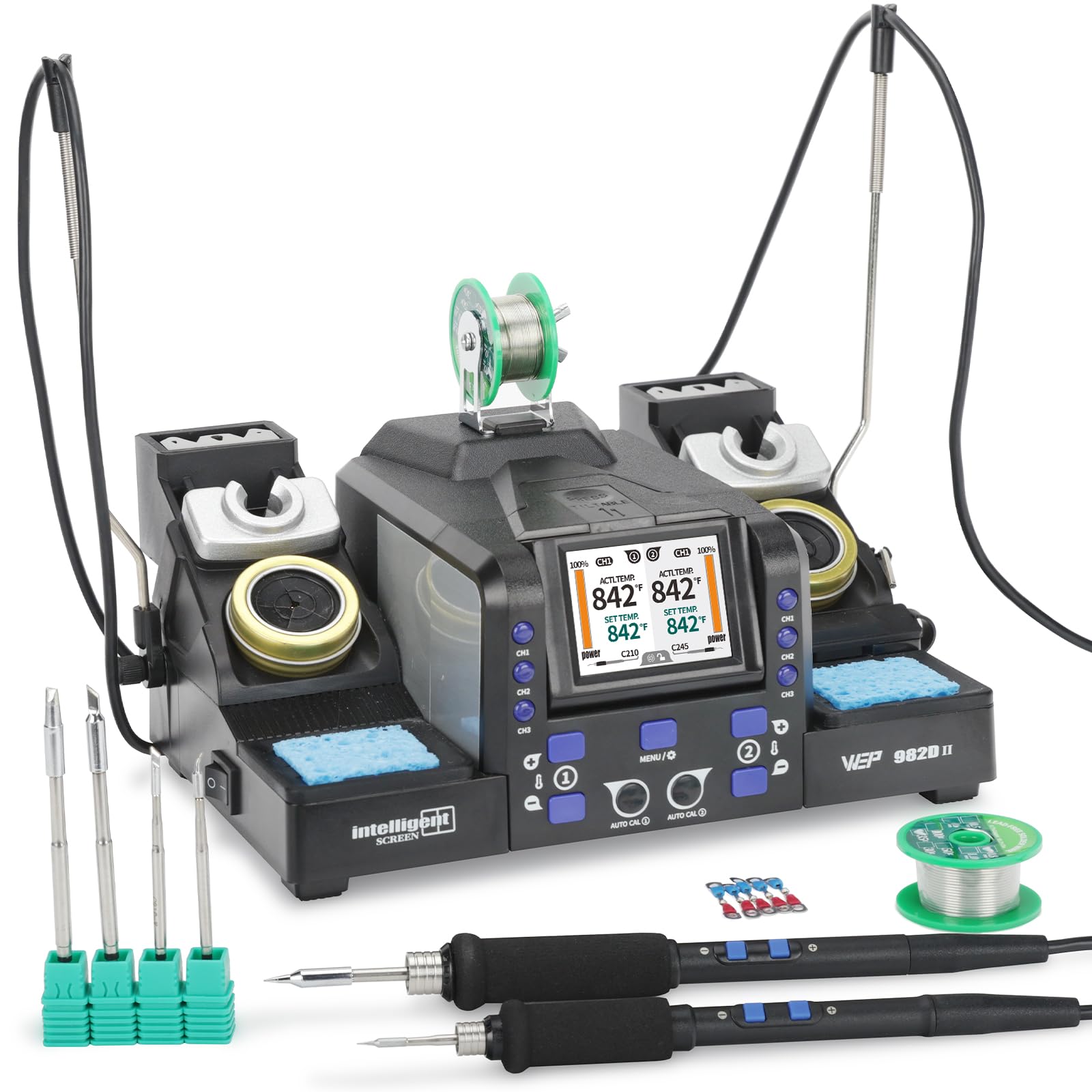 Snapklik.com : WEP 982D-II 2-In-1 Micro Soldering Kit