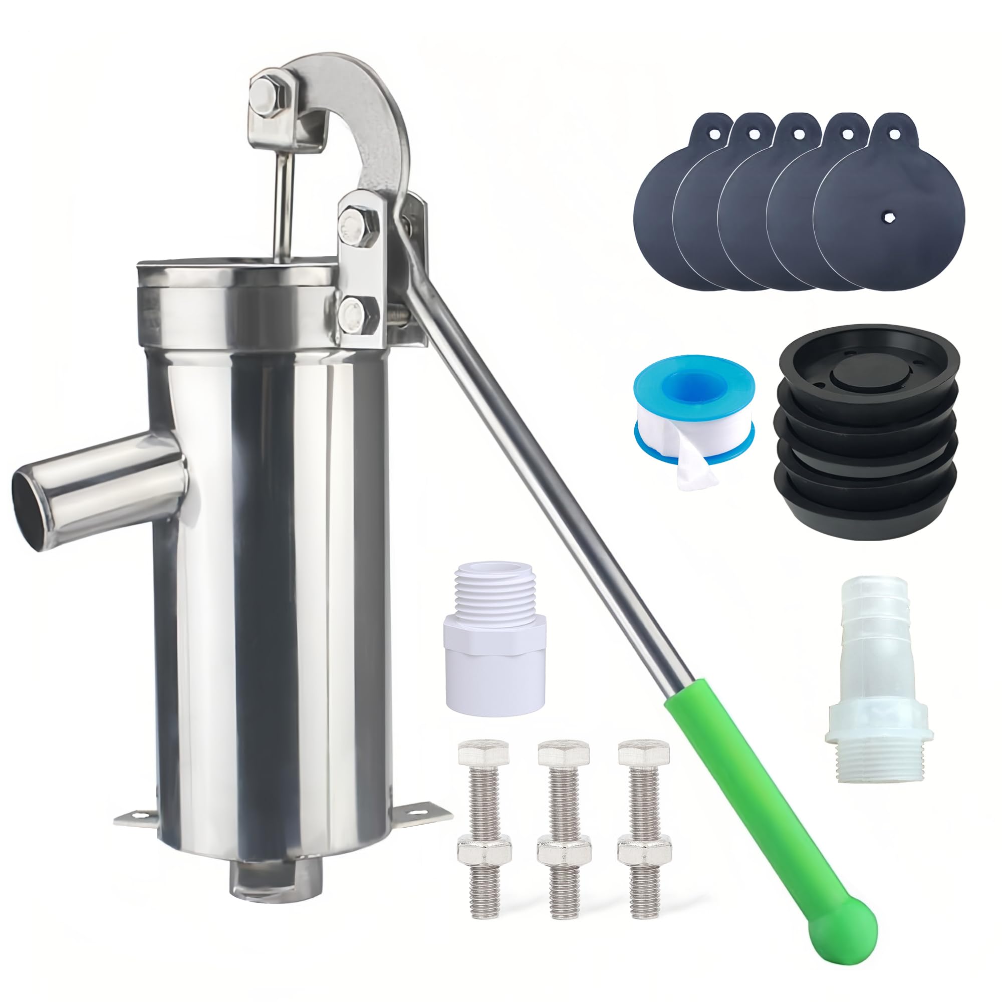 OIHYA Stainless Steel Suction Pump, 1.25 inch Manual Water Jet Pump ...