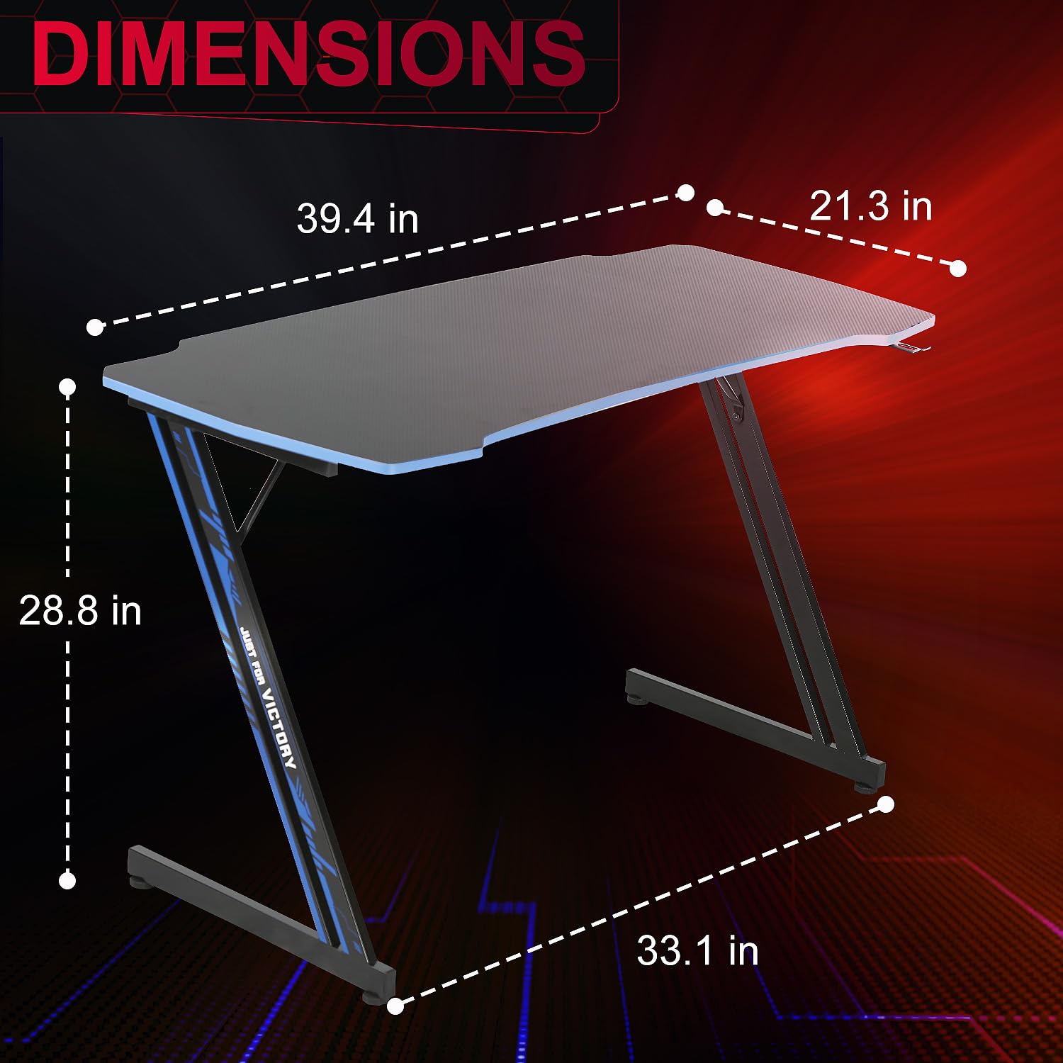 Snapklik.com : PayLessHere 39 Inch Modern Z-Shaped Computer Desk For ...