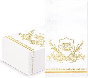 Amazon.com: WRAPAHOLIC 50Pcs Letter Z Napkins - 3-Ply Disposable Paper ...