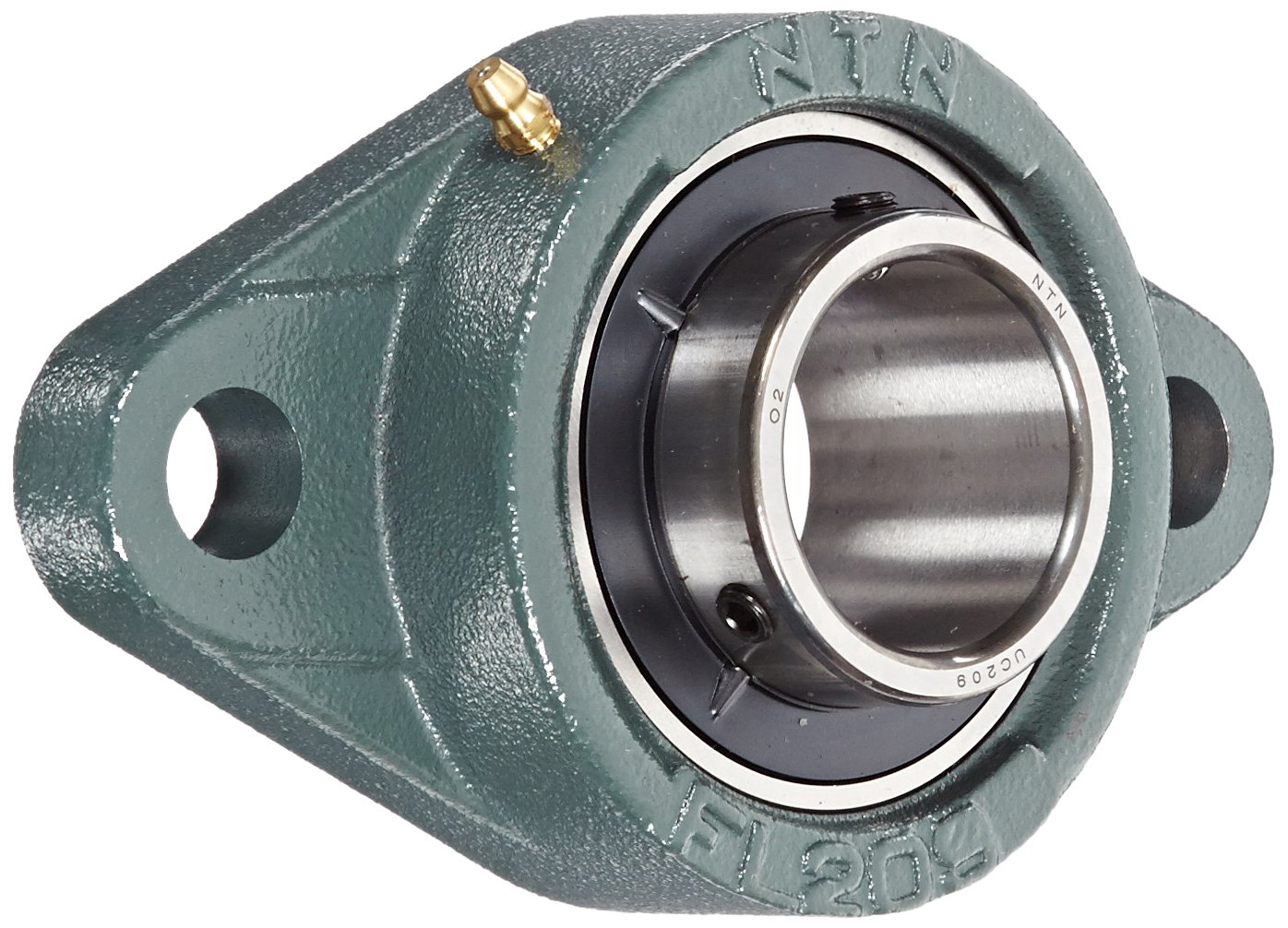 NTN UCFL209D1 Light Duty Flange Bearing, 2 Bolts, Setscrew Lock ...