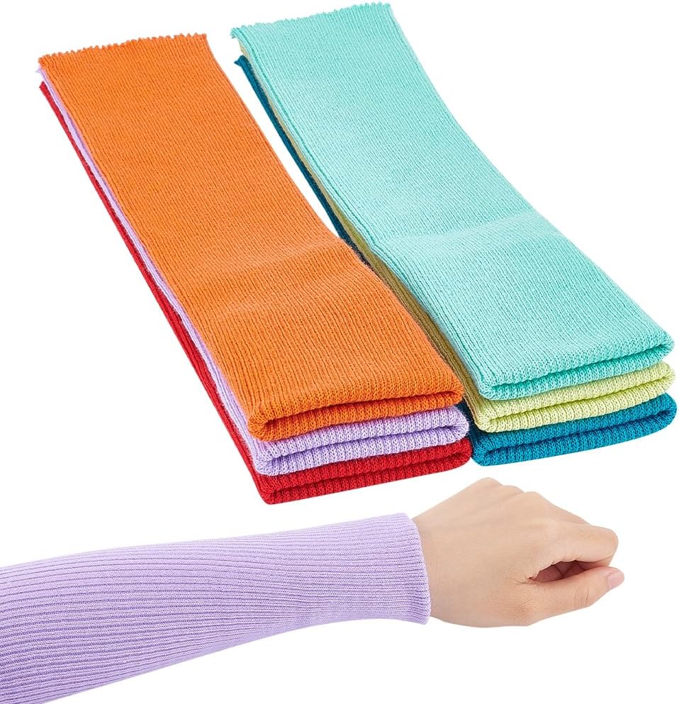 Amazon.com: BENECREAT 6 Colors Knit Cuff Sleeve Ribbing Cuff Fabric, 15 ...