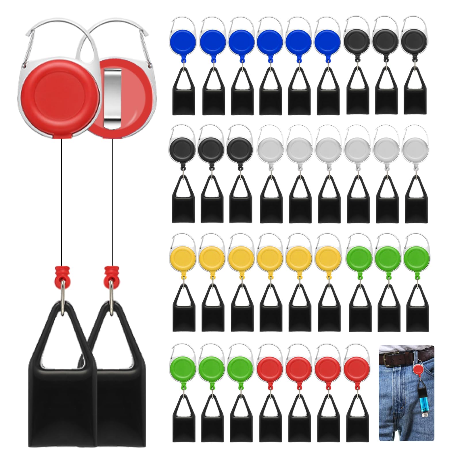 Amazon.com: 36 Pieces Lighter Leash Retractable Lighter Clip Keychain ...