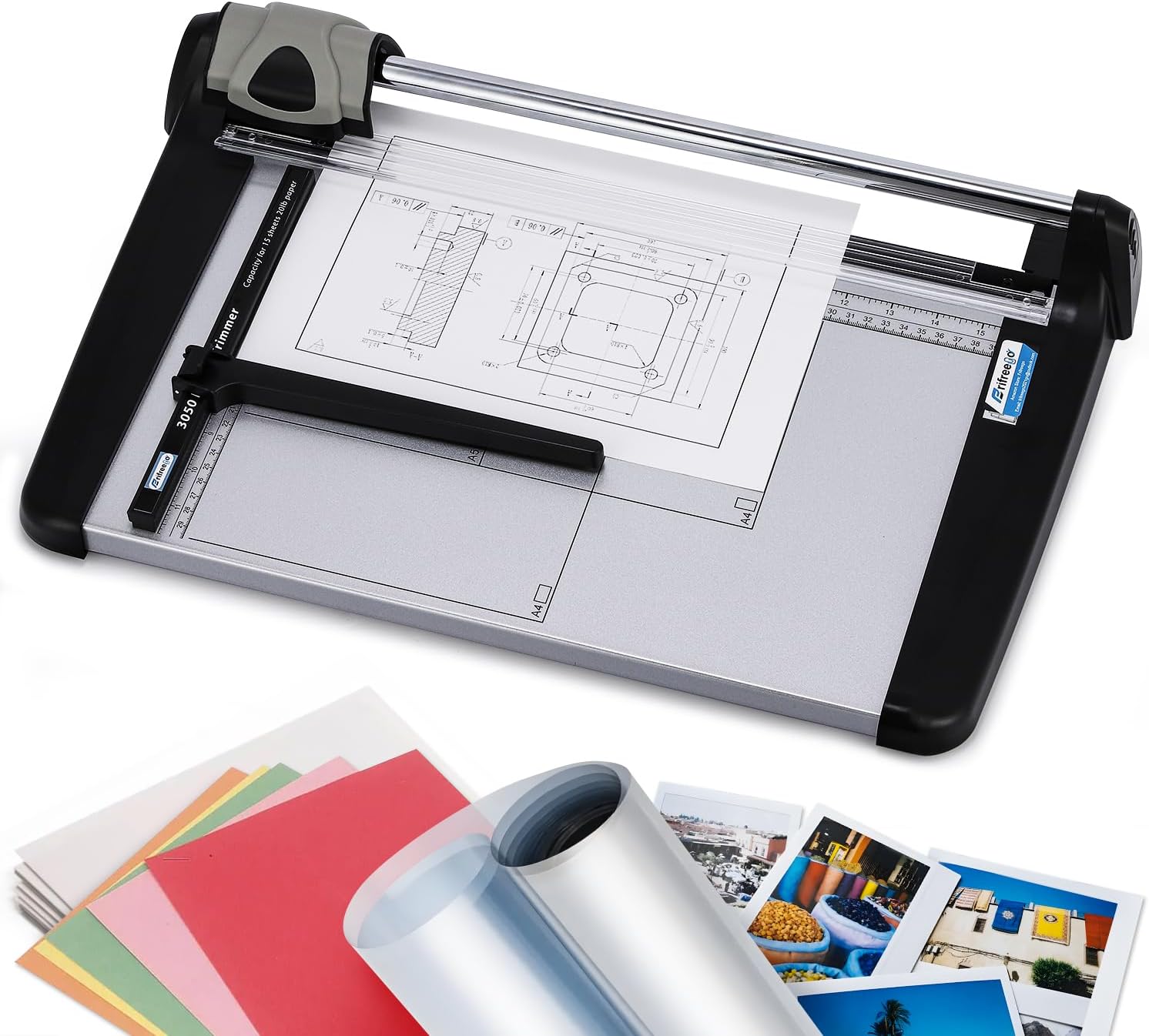 Amazon.com : Frifreego Rotary Paper Trimmer, 15 Sheets Heavy Duty Paper ...
