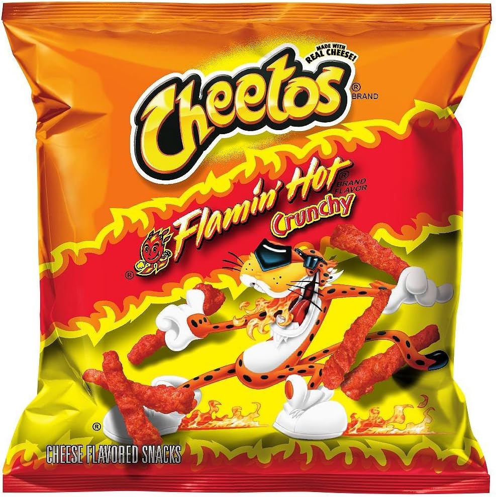 Cheetos Snacks de queso, crujiente caliente, 2 oz bolsas individuales ...