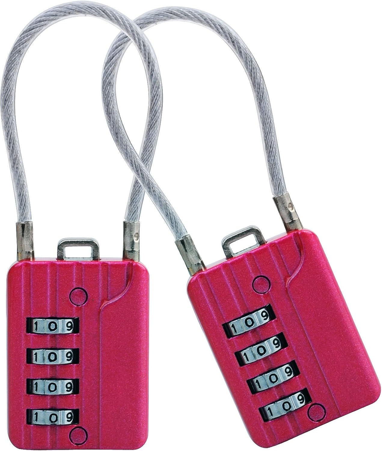 SEPOX Resettable Combination Travel Padlock, 4 Digit Cable Lock for ...