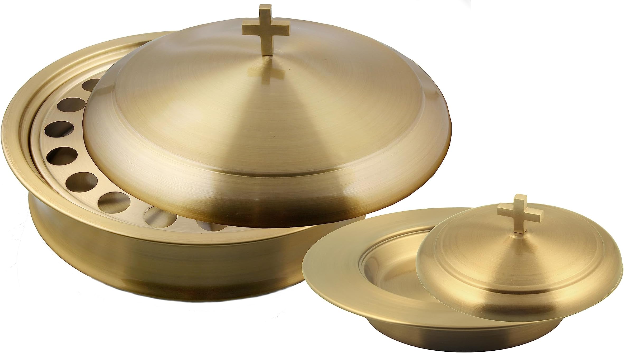 Amazon.com: CCS Communion Tray-Stackable with 40 Hole Insert-Brass Tone ...