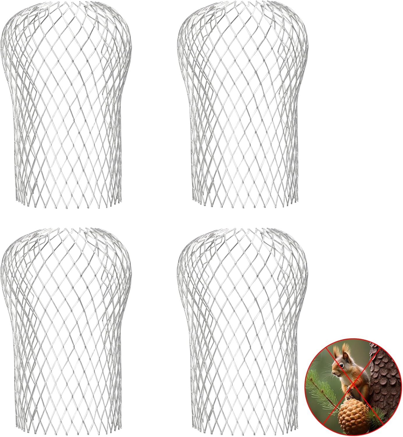 CONLI 4 Pack Aluminum Mesh Gutter Guard, Expandable Downspout Filter ...