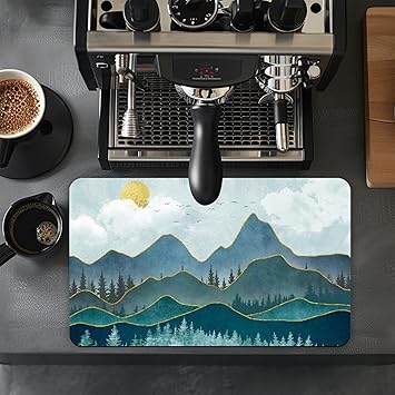 Amazon.com: Coffee Mat Coffee Bar Mat 12"x19" Hide Stain Absorbent ...