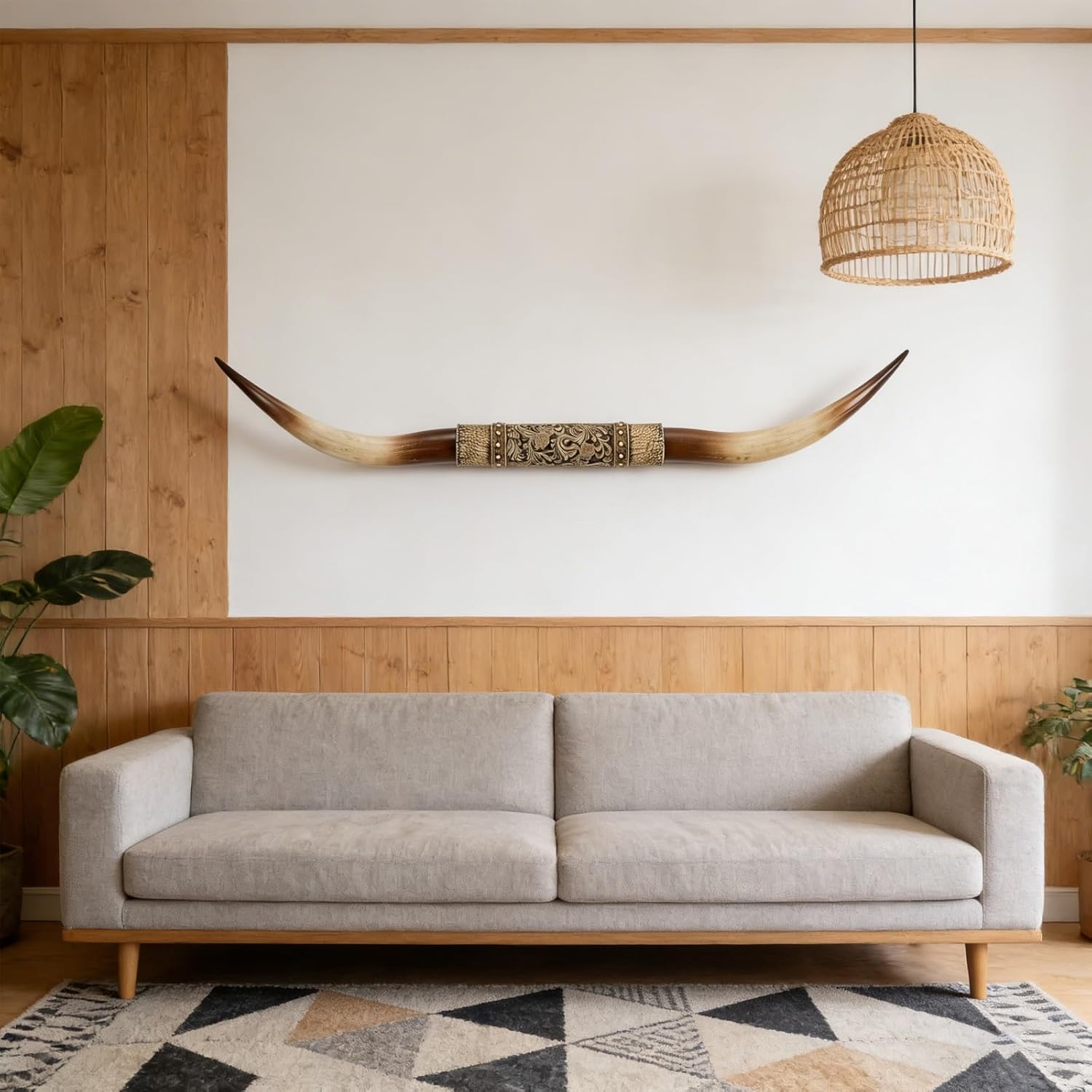 Amazon.com: TUPAFJU 70in/180cm Large Long Horn Skull Head, Bull Wall ...