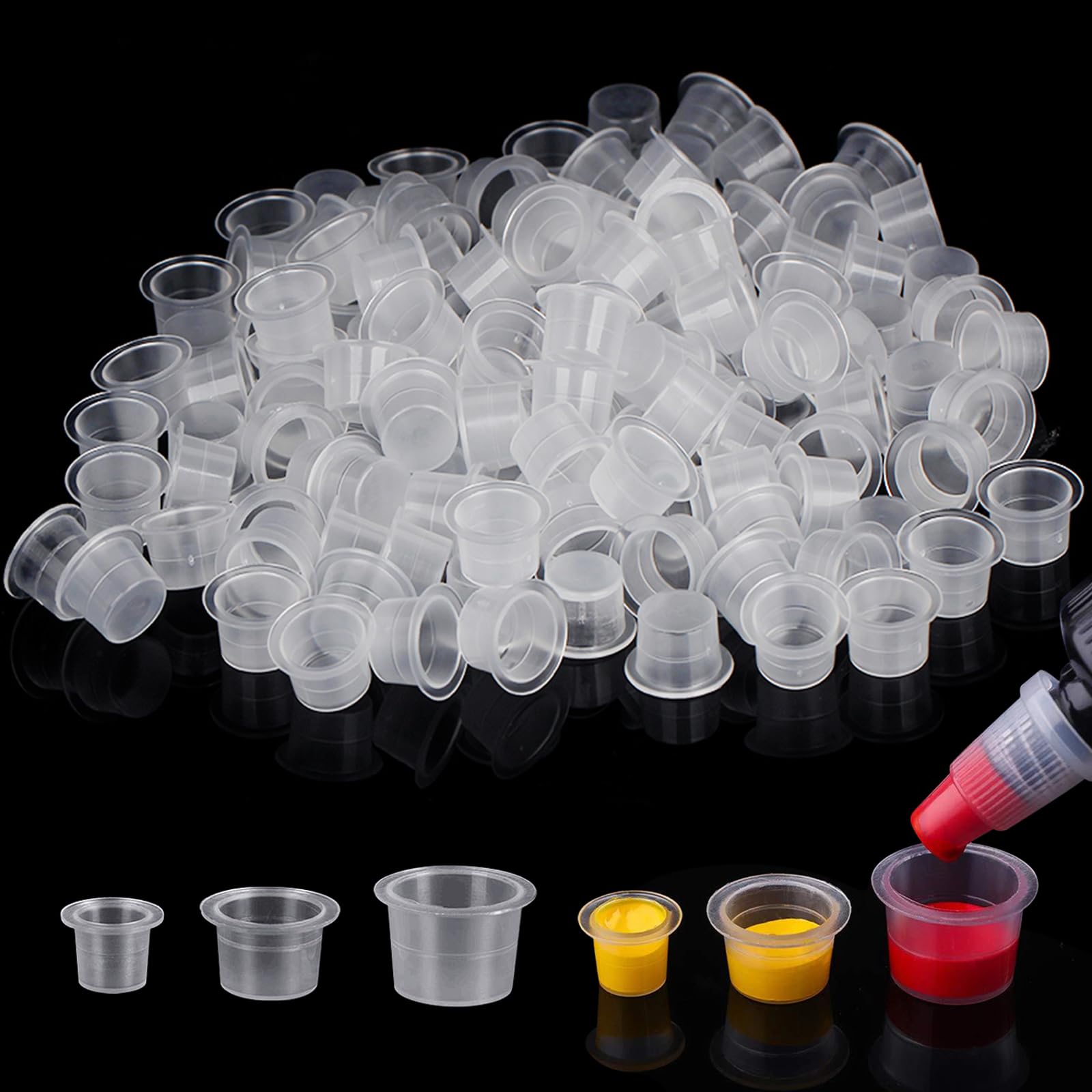 Amazon.com: Tattoo Ink Caps Cups - Autdor Mixed 300pcs Tattoo Cups ...