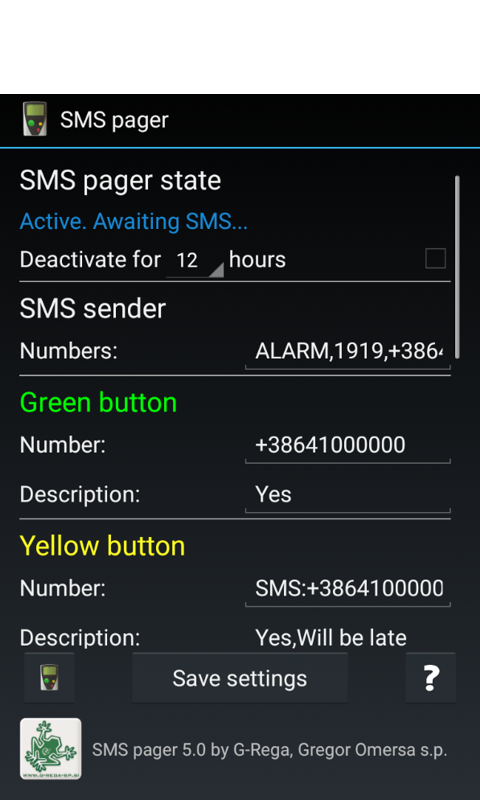 SMS pager - App on Amazon Appstore