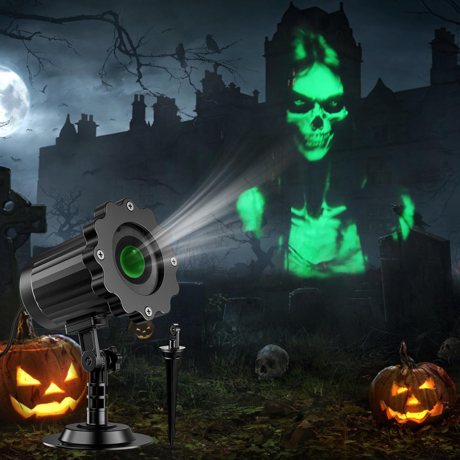 Amazon.com: Halloween Projector Lights Outdoor Indoor - 3D Dynamic ...
