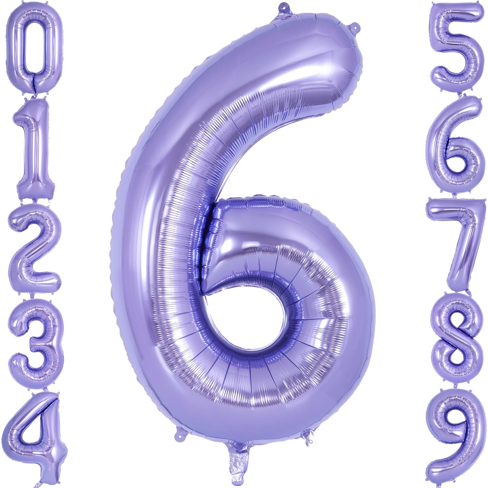 Amazon.com: Purple Number 6 Balloon 40 Inch, Big Large Foil Helium ...