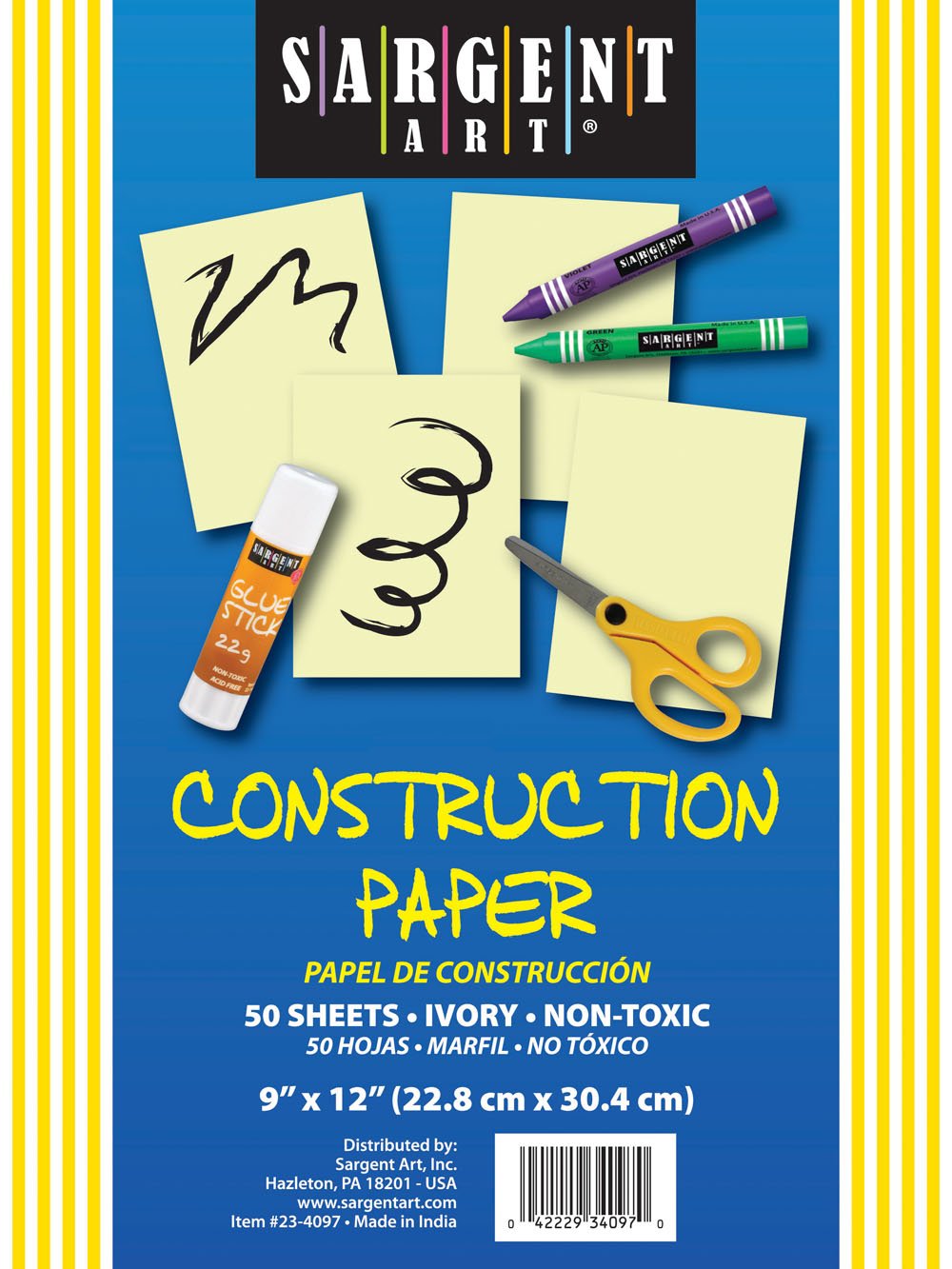 Sargent Art 23-4097 50-Count Ivory Construction Paper : Amazon.in: Home ...