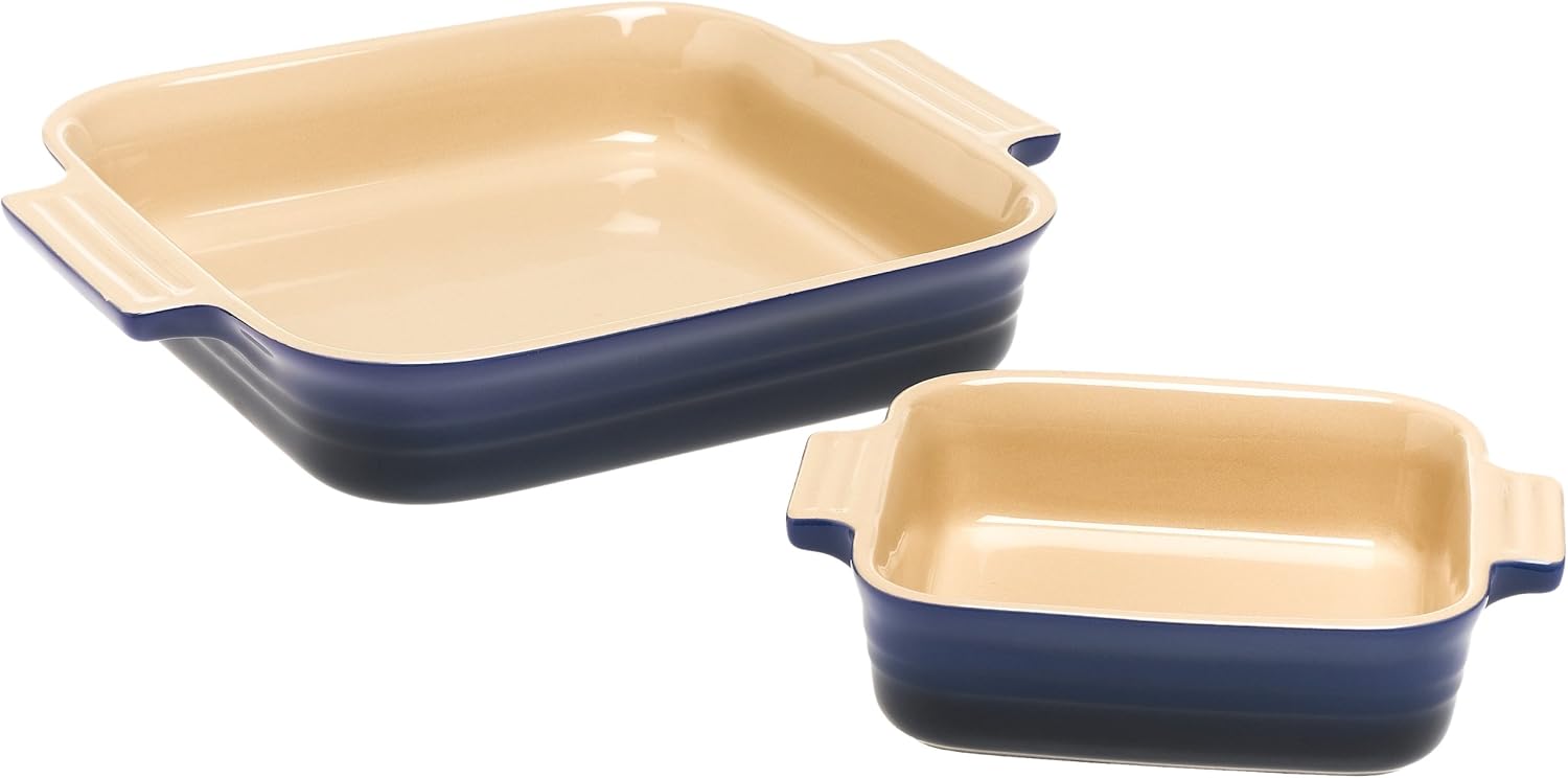 Amazon.com: Le Creuset Square Dish Bonus, Cobalt: Le Creuset Stoneware ...